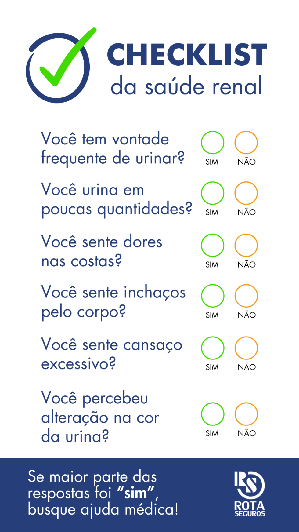 Como Está A Sua Saúde Renal? Faça O Checklist!